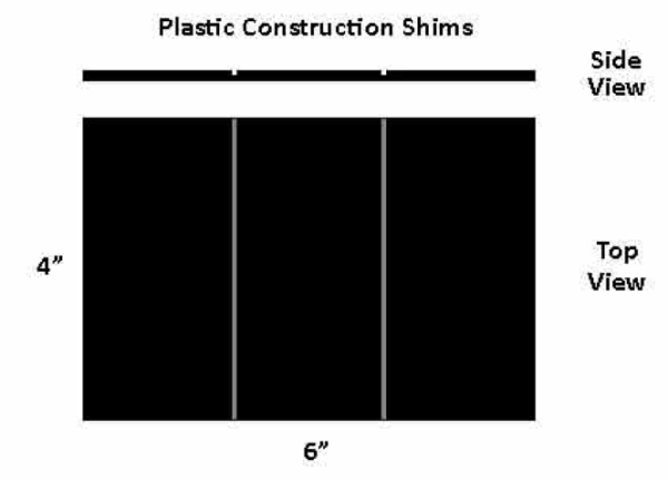 Plastic Shims: Solid and Scored