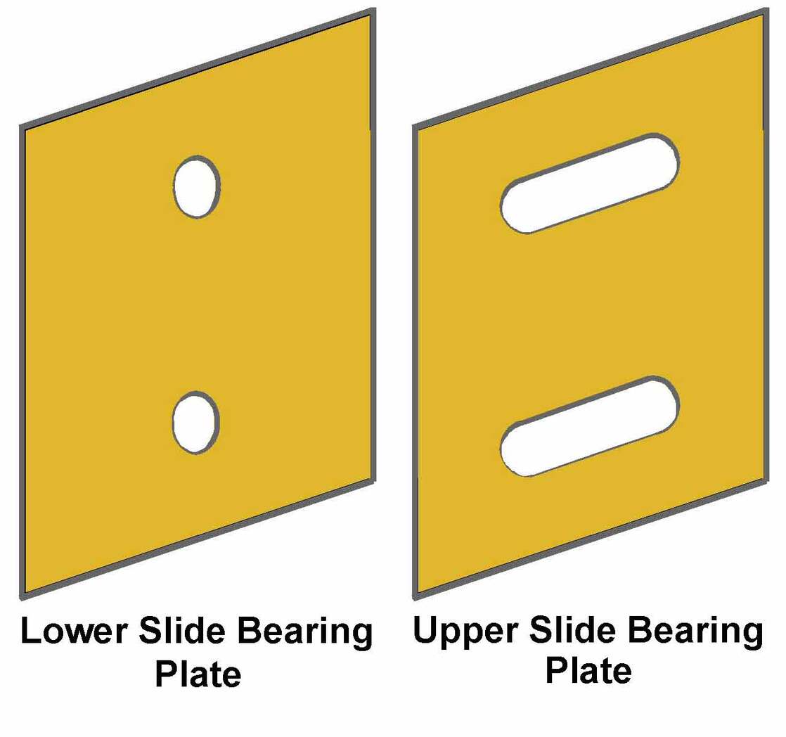 Slide Bearing | Slide Bearing Installation - Enlarged View | Steel Supply