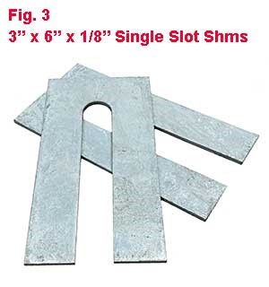 Extended Length Slotted Shim Manufacturing
