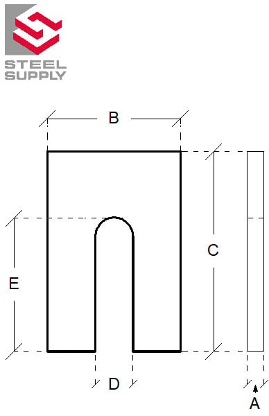 2 Inch Slotted Steel Shims | Galvanized Steel Shims | Steel Shims | Shims