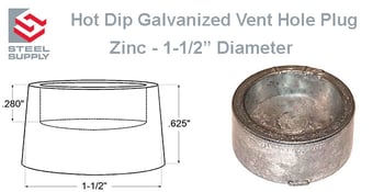 Galvanized Vent Plug | Galvanized Weep Hole Plug | Tapered Aluminum Plug