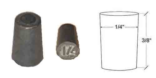 Galvanized Rail Plug | Tapered Aluminum Plug | Galvanized Vent Hole Plug