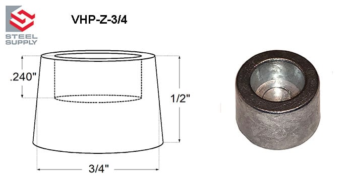 Galvanized Vent Plug | Galvanized Weep Hole Plug | Tapered Aluminum Plug